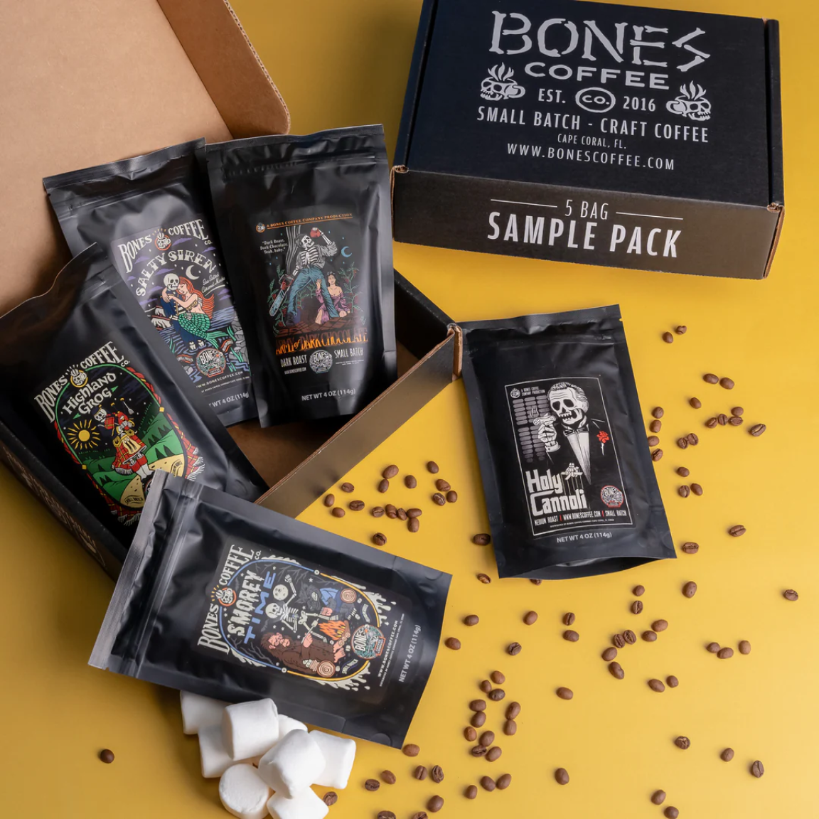 Coffee Sampler Packs | Bones Coffee Company