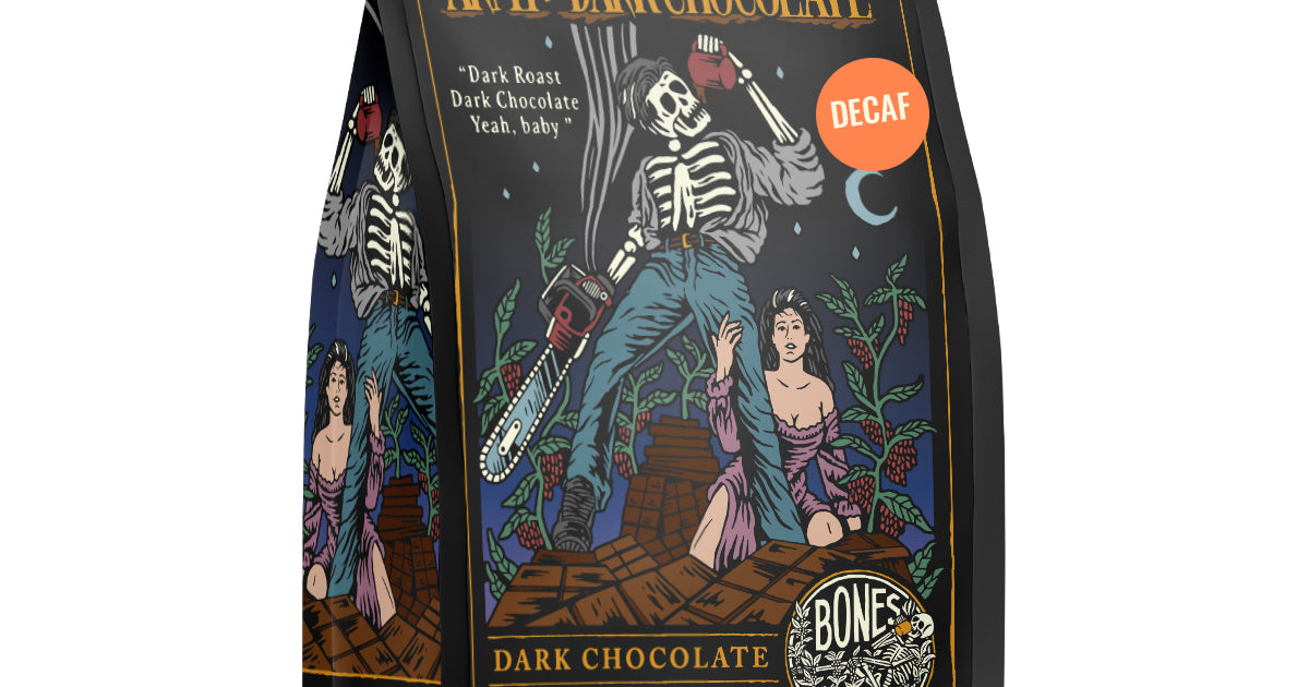 Decaf Dark Chocolate Coffee - 12oz | Bones Coffee