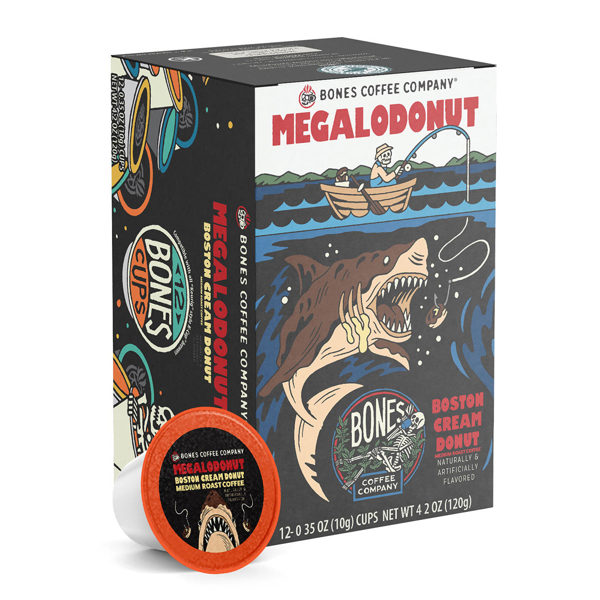 Megalodonut Bones Cups - 12 Count | Bones Coffee
