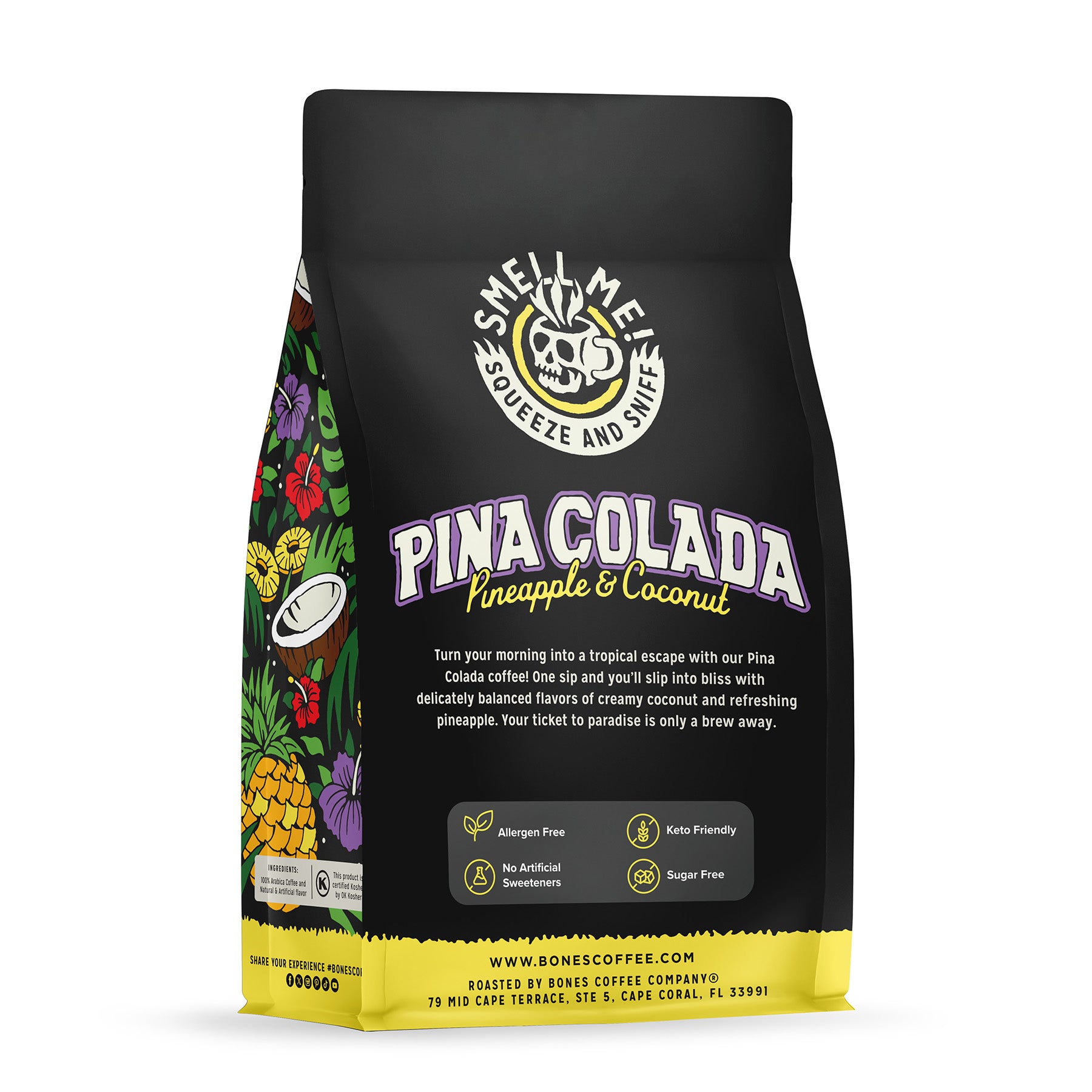 Pina Colada Coffee – Coconut & Pineapple Flavor | 12oz | Bones Coffee