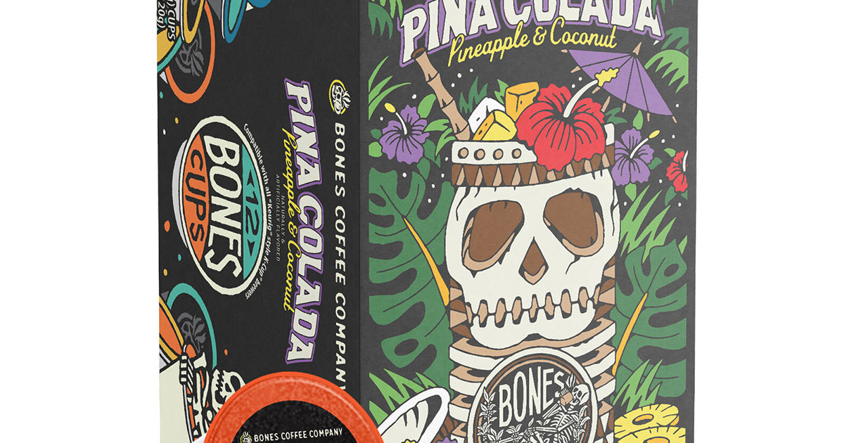 Pina Colada Bones Cups - 12 Count | Bones Coffee