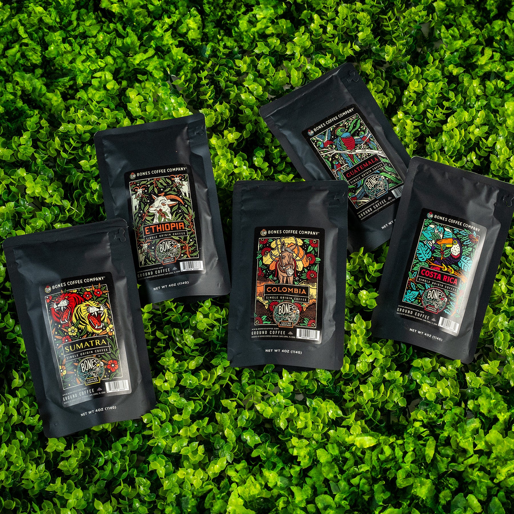 World Tour Single-Origin Sample Pack by Bones Coffee Company