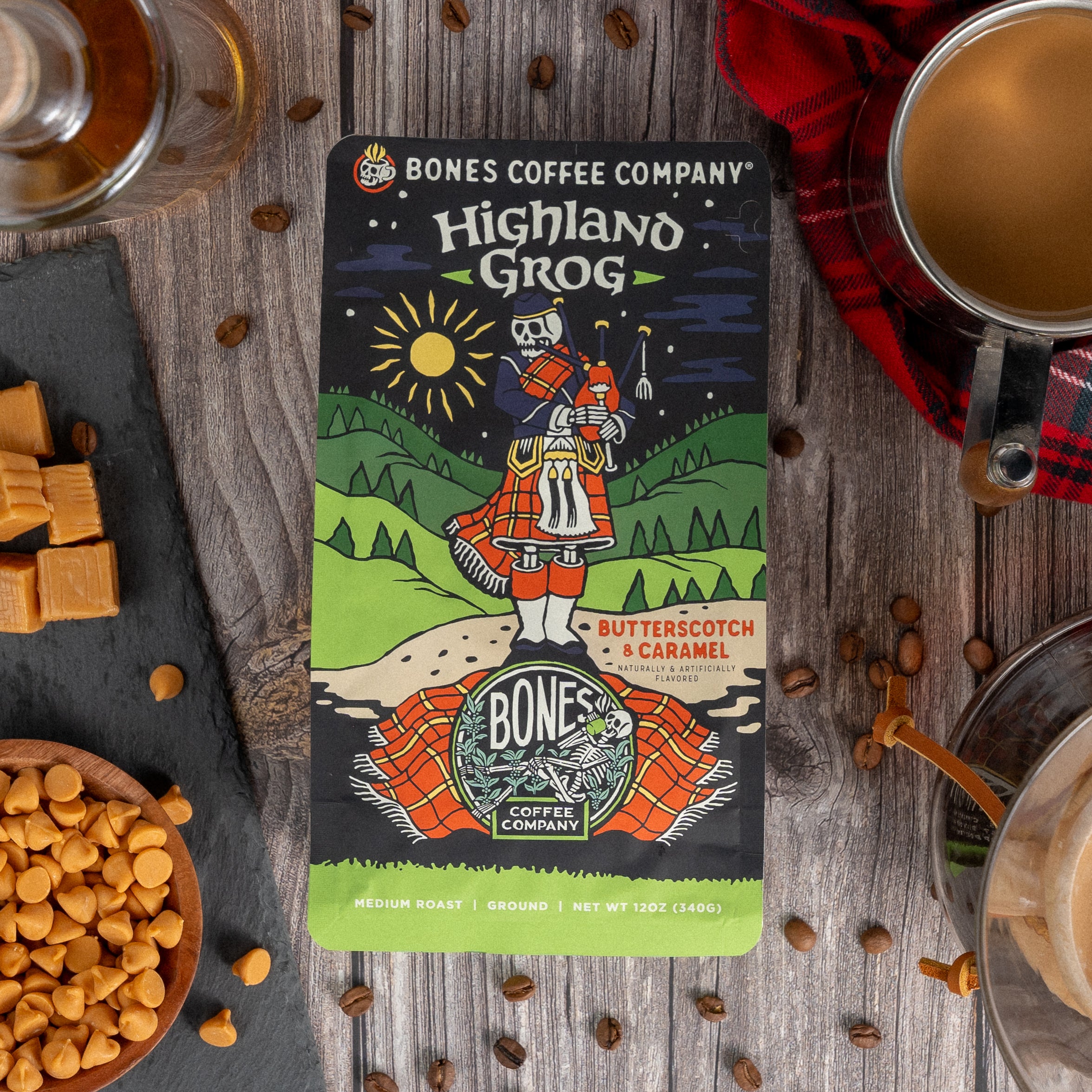Highland Grog Coffee (Whole Bean) by Bones Coffee Company