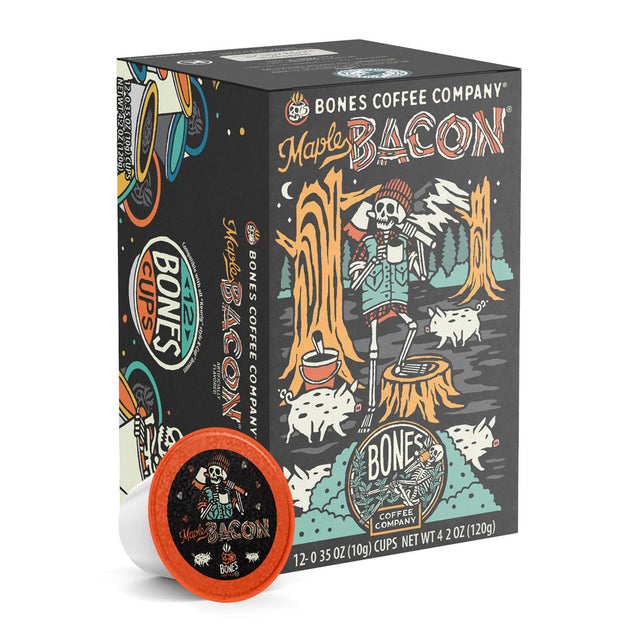Maple Bacon® Flavored Coffee Pods | Breakfast in a Cup | Bones Coffee