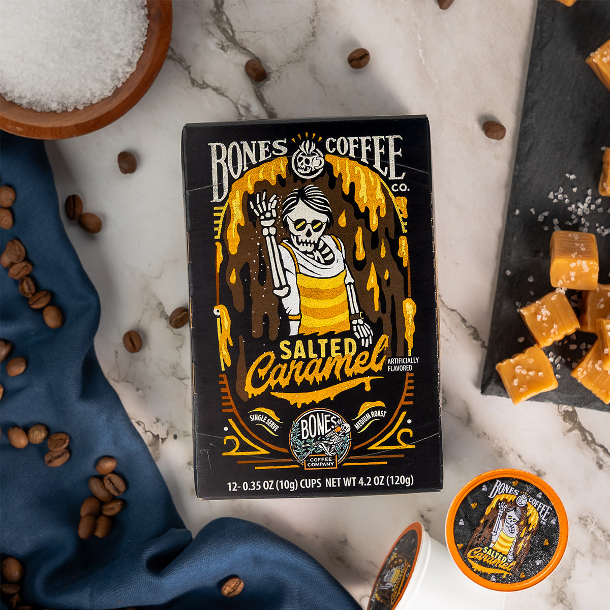 Salted Caramel Coffee Pods | Bones Coffee Company