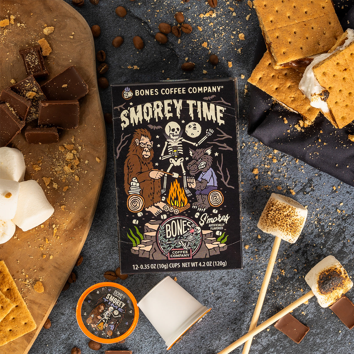 S'mores Coffee Pods - S'morey Time | Campfire Classic in a Cup | Bones ...