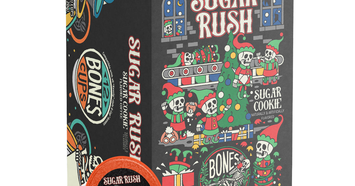 Sugar Rush Bones Cups - 12 Count | Bones Coffee